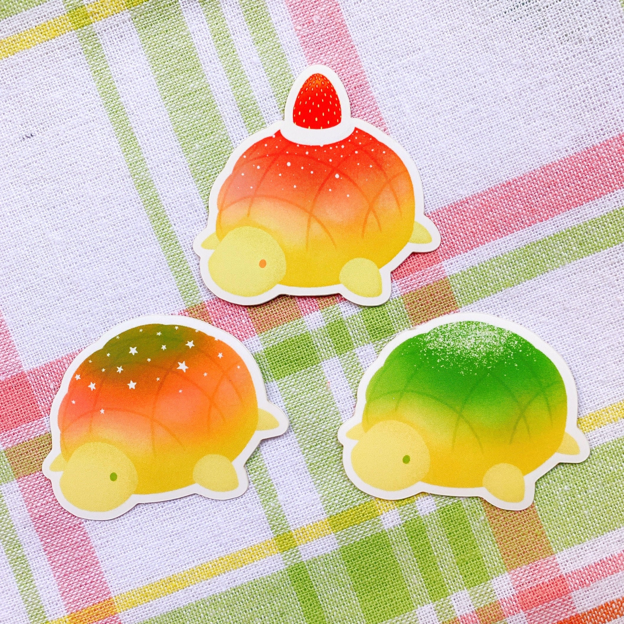 Turtle Melon Pan Weather Proof Vinyl Stickers - Etsy