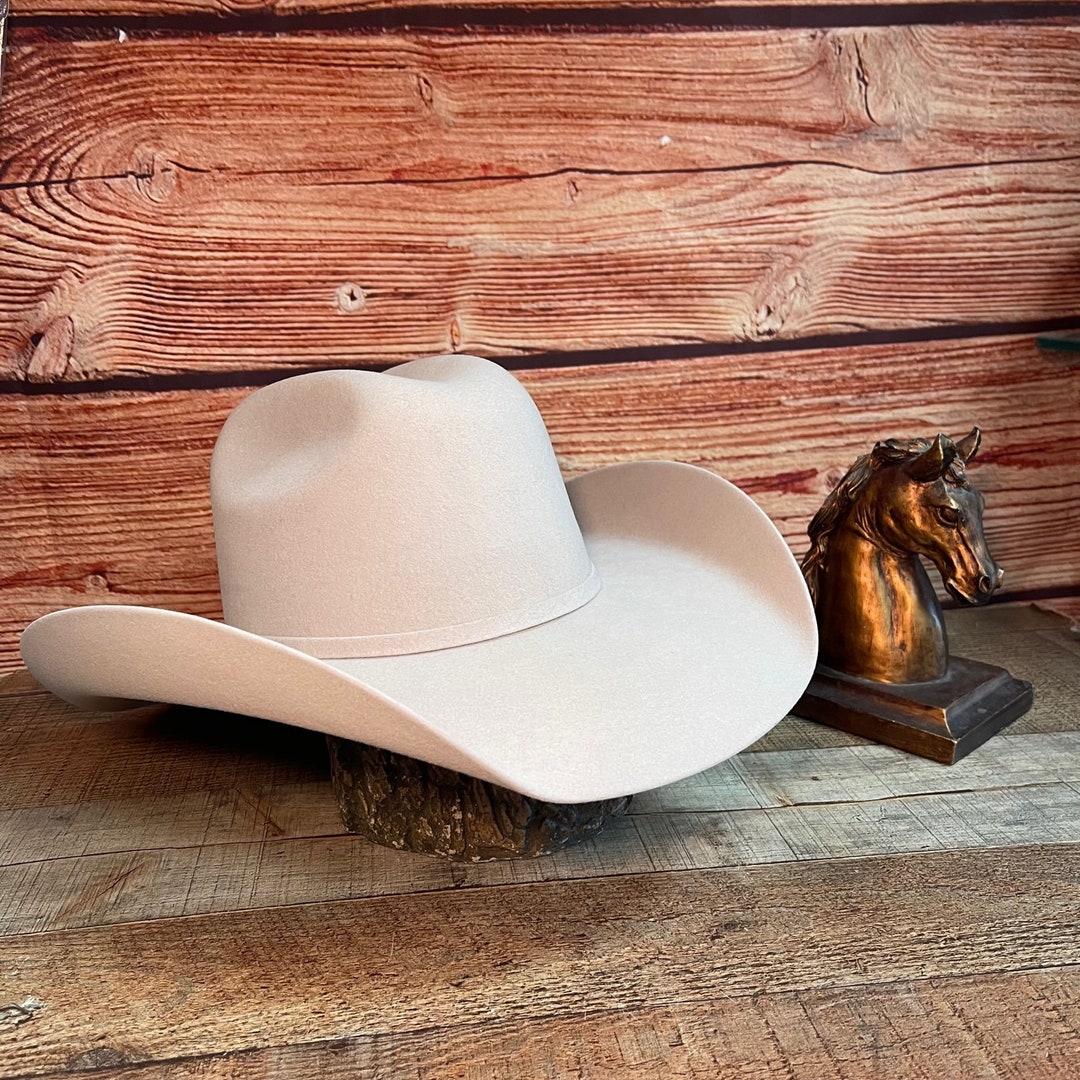 Mens/ Women Cowboy Cowgirl Western 100X Felt Hat BEIGE Tejana Vaquera Beige 100X Rodeo - Etsy