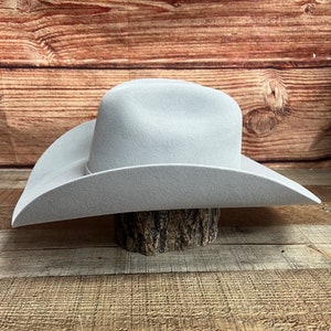 Mens Cowboy Western 30X Felt Hat GREY Tejana Vaquera Gris 30X Rodeo ...