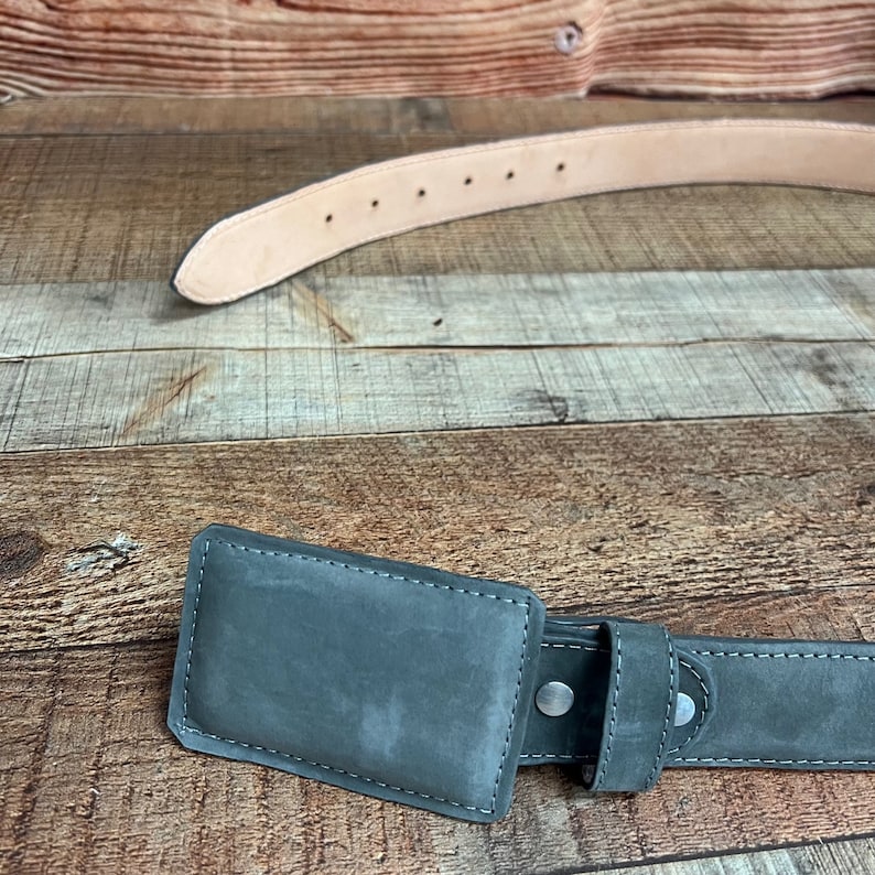 Men's Western Cowboy GRAY Genuine Leather Belt Cinto - Etsy
