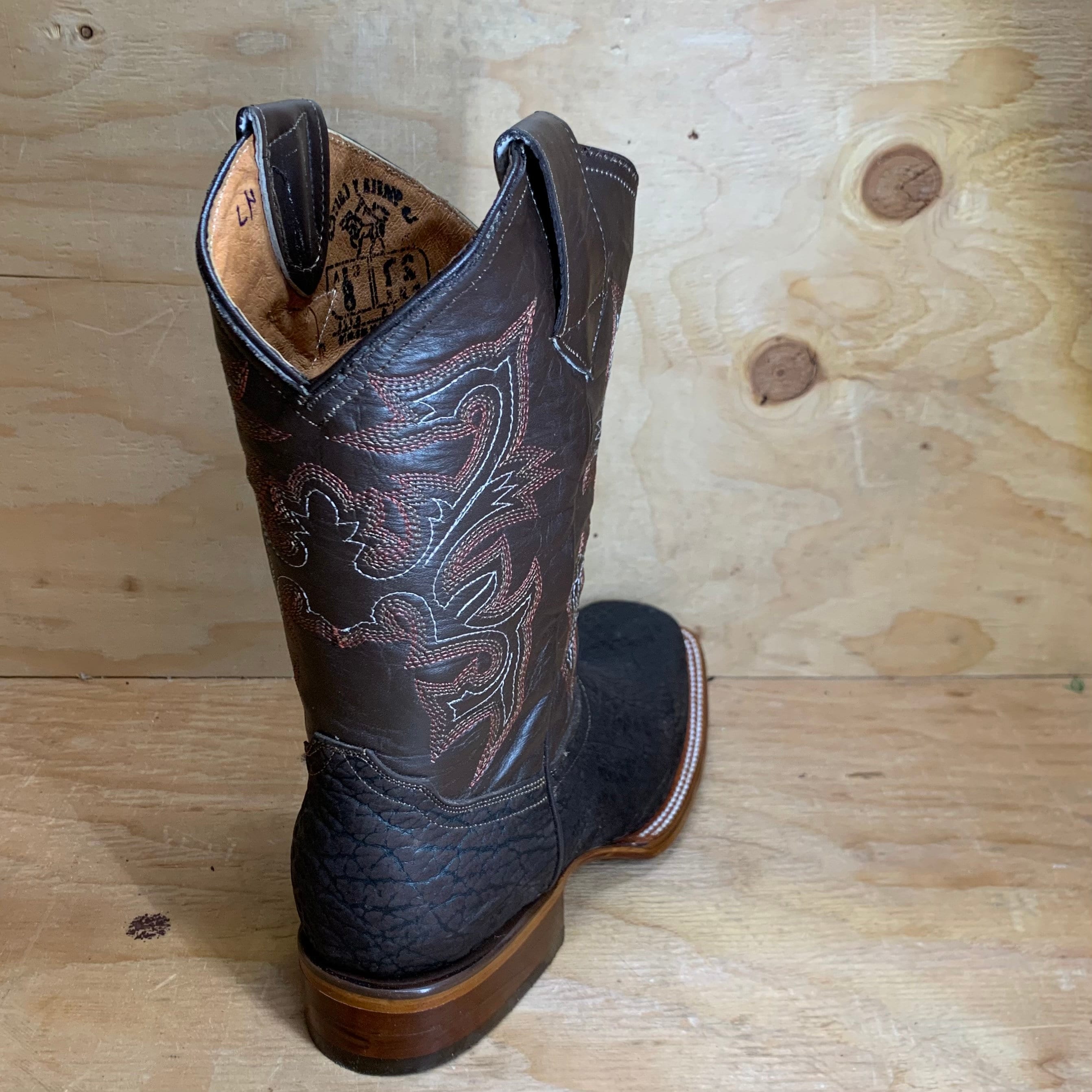 Men Western Cowboy Square Toe Boot Bota Vaquera Caballero - Etsy