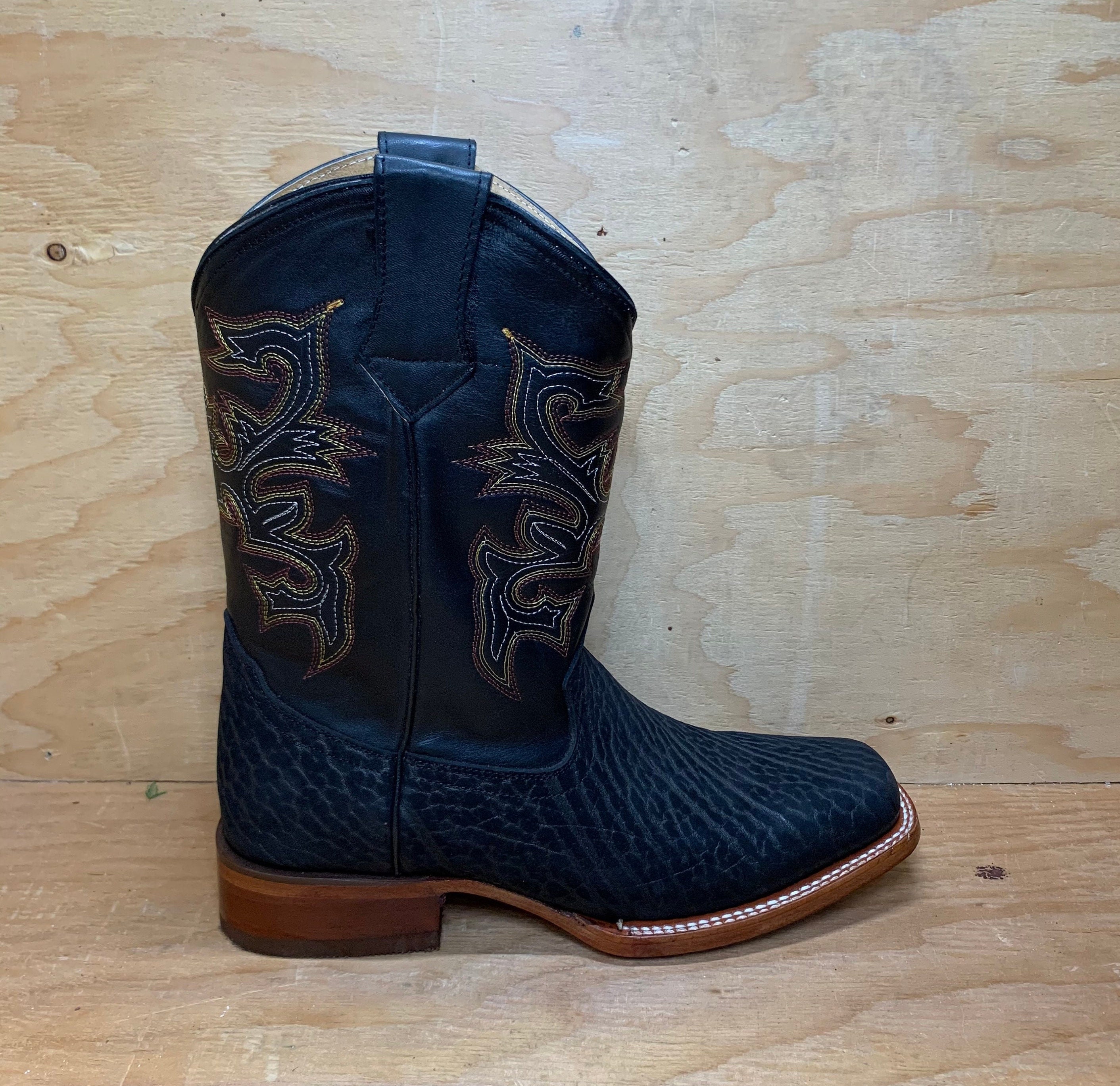 Men Western Cowboy Square Toe Boot Bota Vaquera Caballero - Etsy