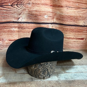 Mens/ Women Cowboy Cowgirl Western 100X Felt Hat Tan Tejana Vaquera Black 100X Rodeo Wide Brim ...