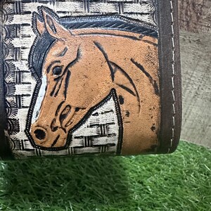 MEN WESTERN Phone Holder Cincelada Brown Horse / Phone Case Funda De ...