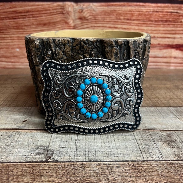 Turquoise Belt Buckle - Etsy