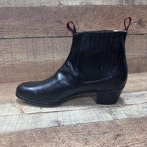 Men's Leather Flamenco/ Folklorico Dance Boots - Black Ankle Boot, Made ...