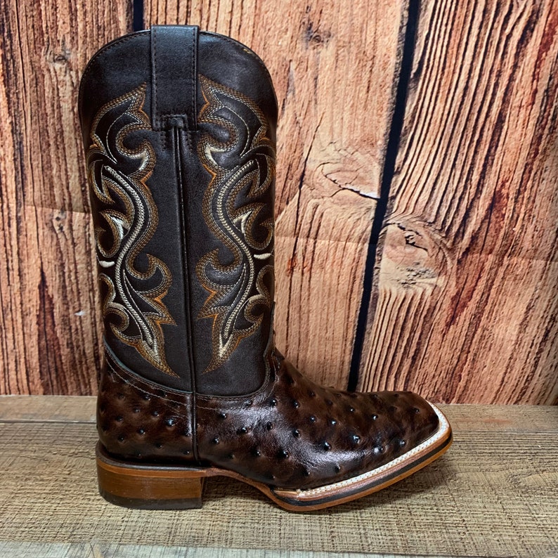 Women's WESTERN COWGIRL Exotic Square Toe Ostrich Print | Etsy