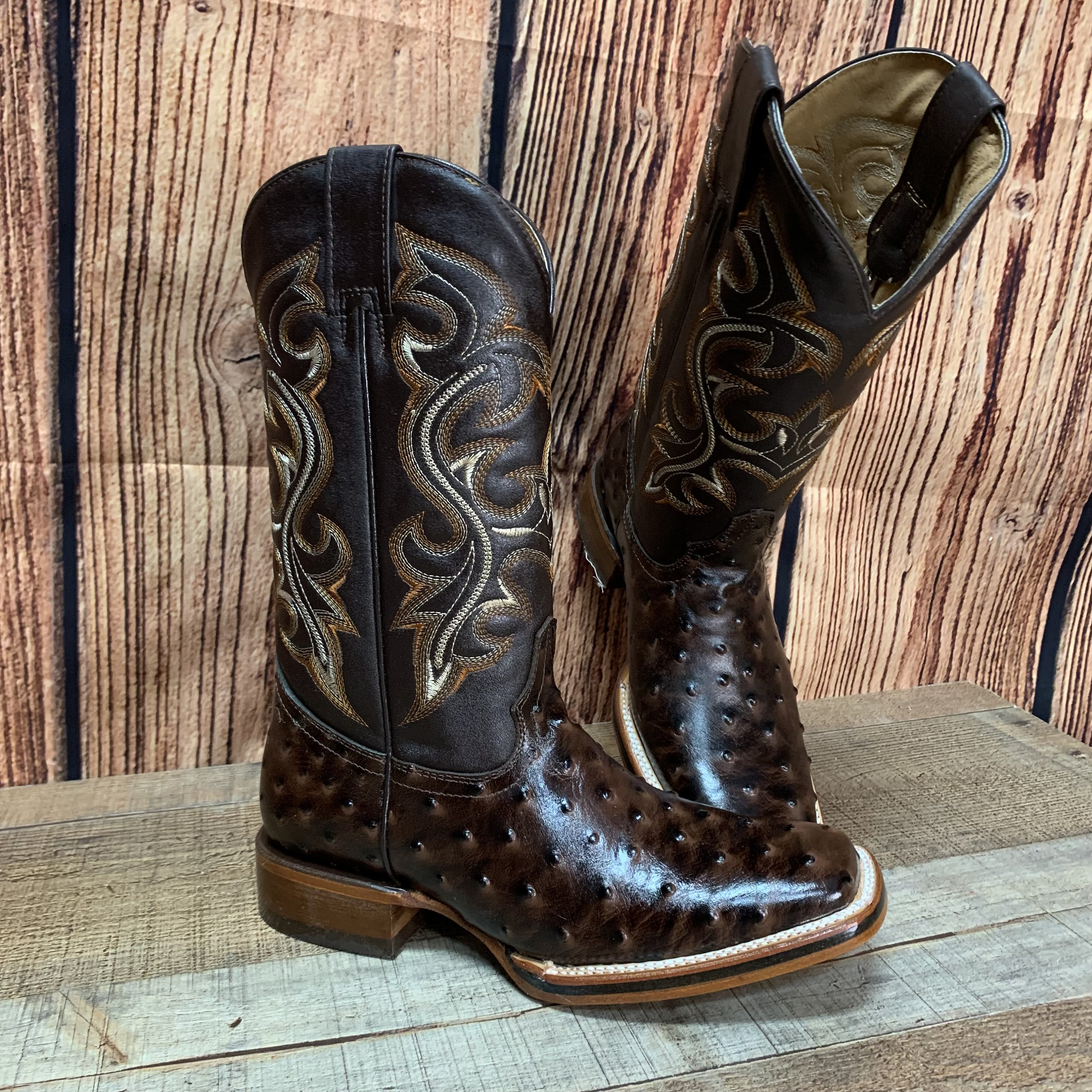 Women's WESTERN COWGIRL Exotic Square Toe Ostrich Print | Etsy