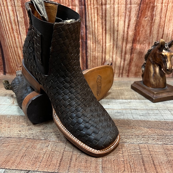 Mens Hand Woven Cowboy Boots - Etsy