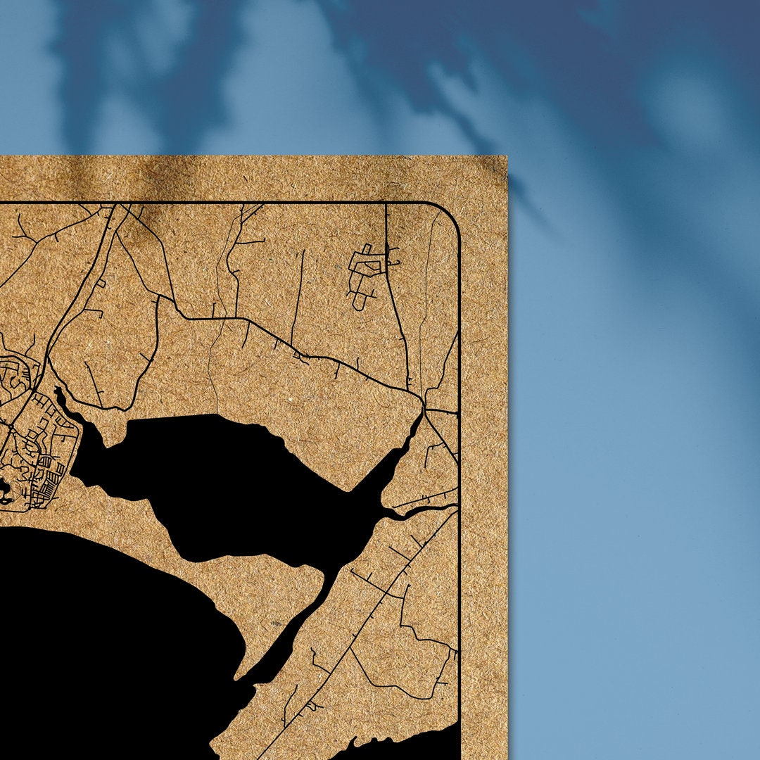 Tramore Waterford Ireland Print Map Poster in Irish - Totally Unique ...