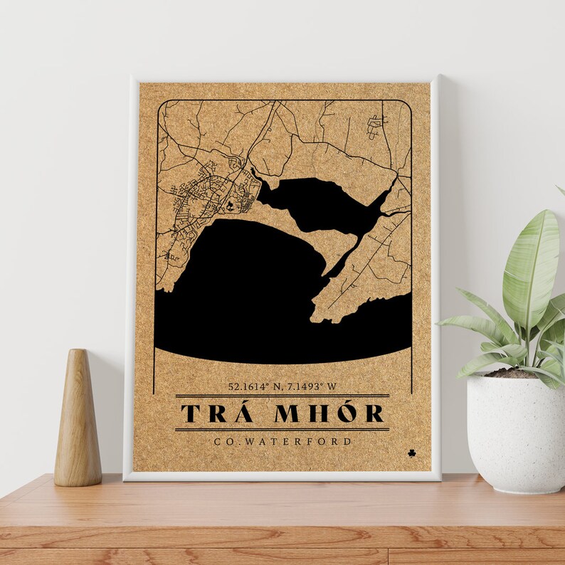 Tramore Waterford Ireland Print Map Poster in Irish Totally - Etsy