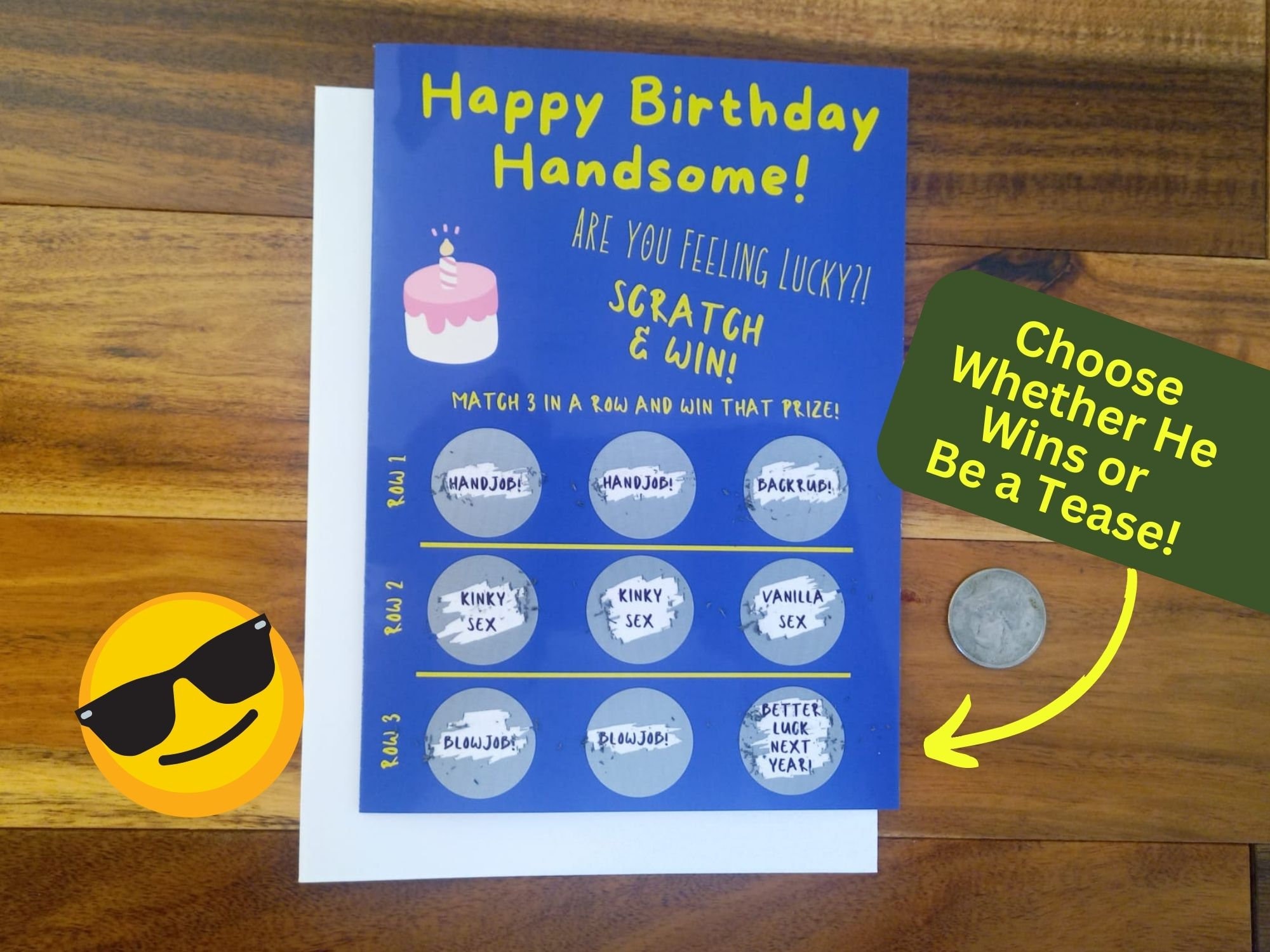Funny Birthday Card for Him Scratch off Boyfriend Birthday - Etsy