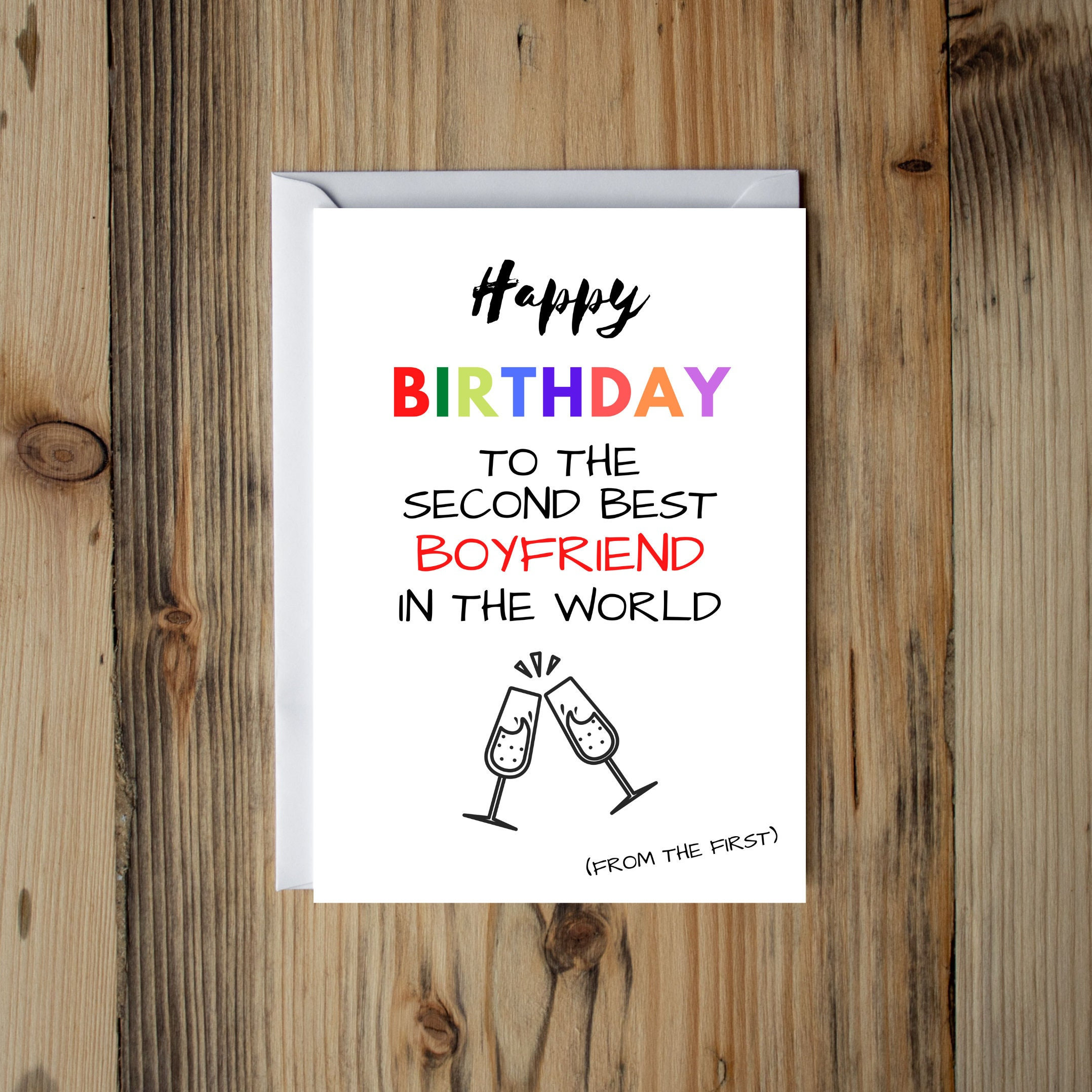 Happy Birthday Boyfriend LGBT Card - Etsy