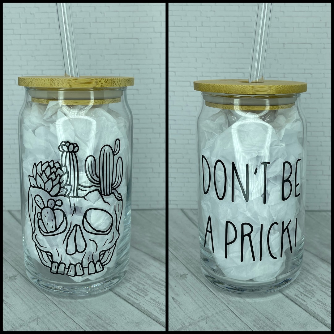 Glass Can Cups, Vinyl Designed Cups - Etsy