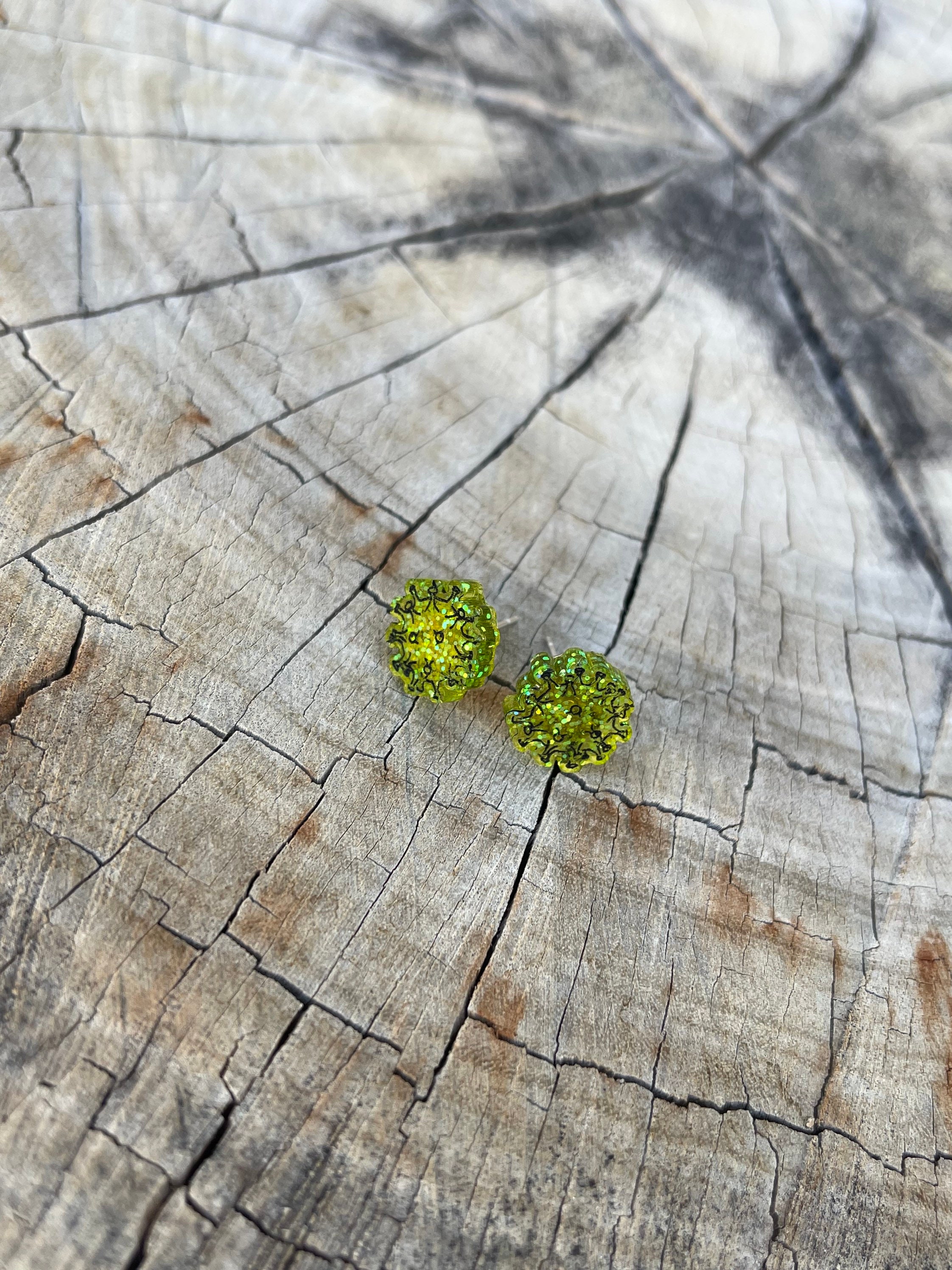 Stud Earrings Coffin, Gravestone, Real Preserved Spider & Bugs - Etsy ...