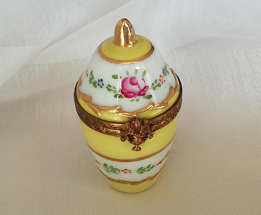 Limoges French Pill Box Hand-painted Fine French Porcelain Signed ...