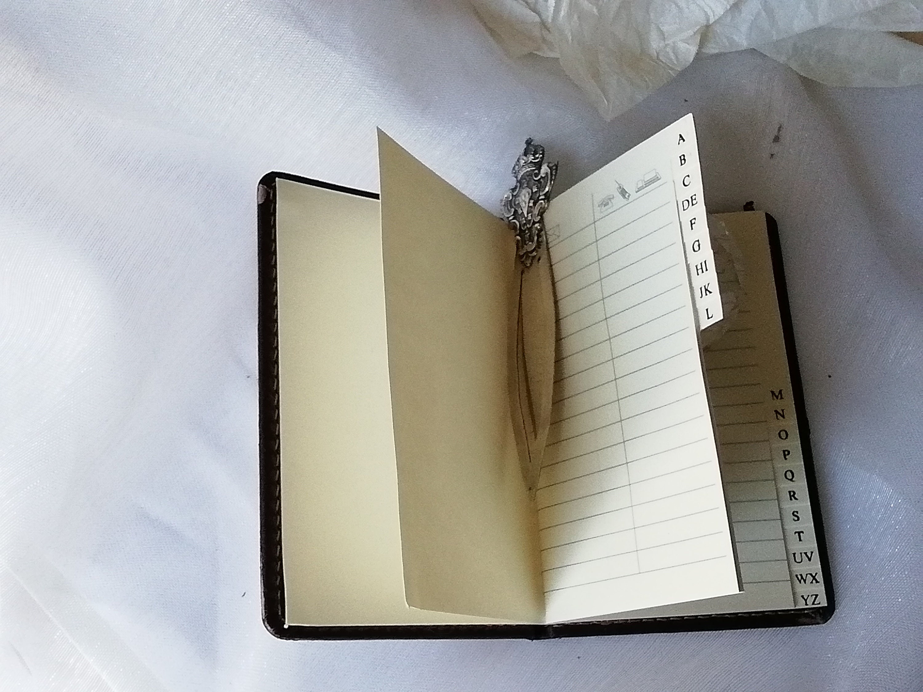 Vintage 60s Leather Pocket Diary With Silver Marker - Etsy