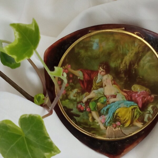 Antique Face Powder Box - Etsy