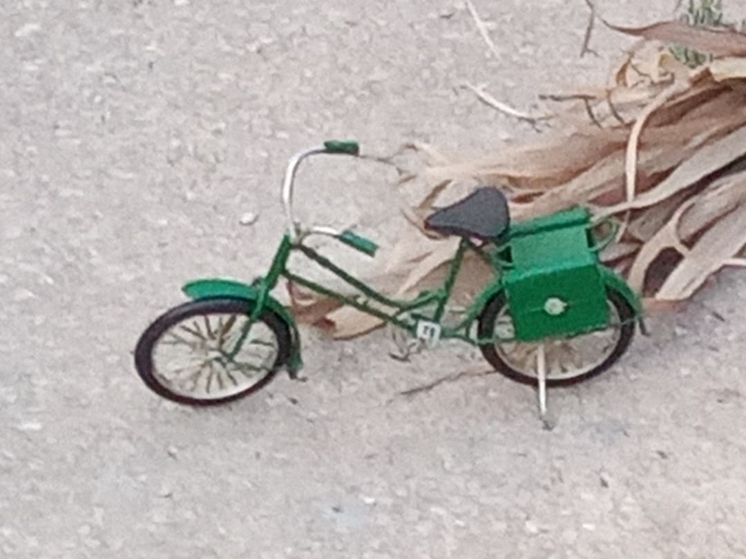 Vintage Postman Bike – Rustic Kitchen Decor, Retro Collectible Toy ...