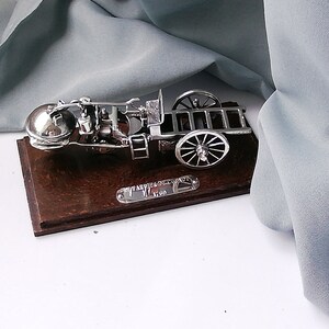 Antique Sterling Silver Steam Engine Model fardier à Vapeur Hand-carved ...
