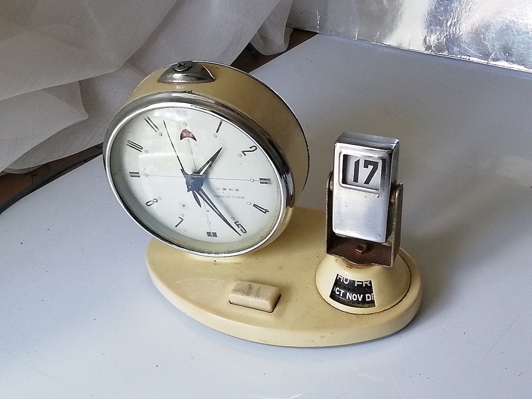Vintage Chinese Wind-up Alarm Clock: 1950s Antique Home Decor - Etsy