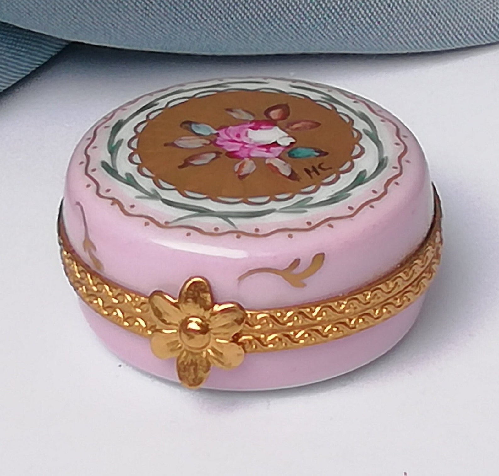 Limoges Vintage French Porcelain Trinket Box Pillbox Hand - Etsy