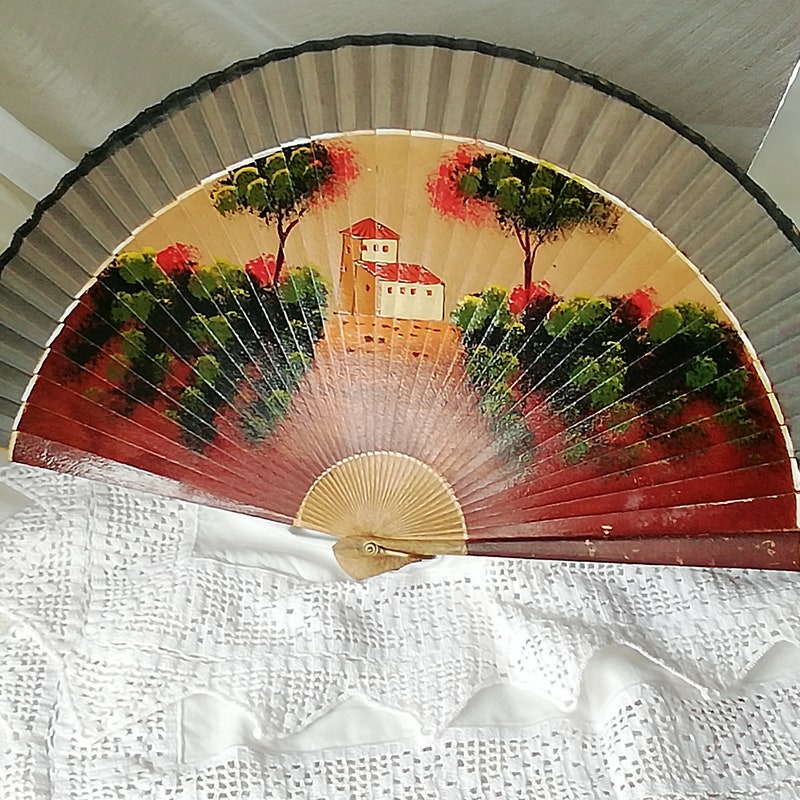 Hand Painted Fan - Etsy