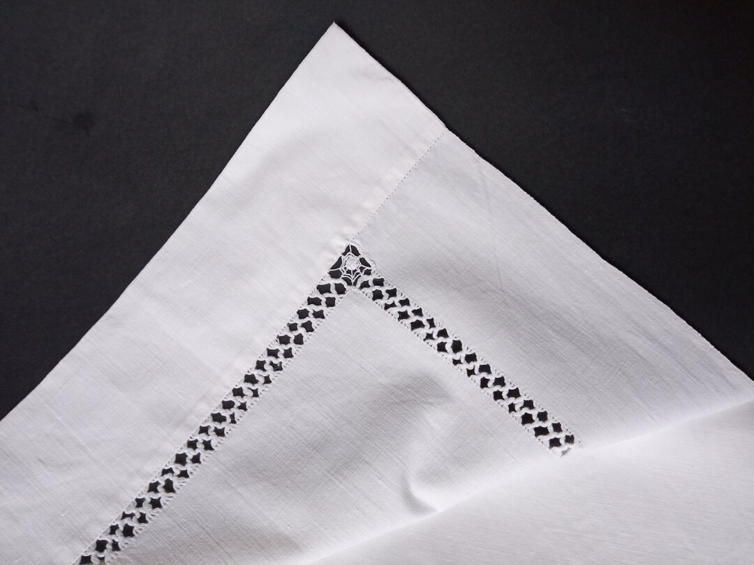 Vintage Pure Linen Marriage Sheet With Lace Interlining - 1940's Era - Etsy