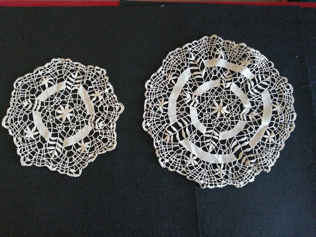Charming 1920's French Bobbin Lace Dollies Set - Shabby Chic Vintage ...