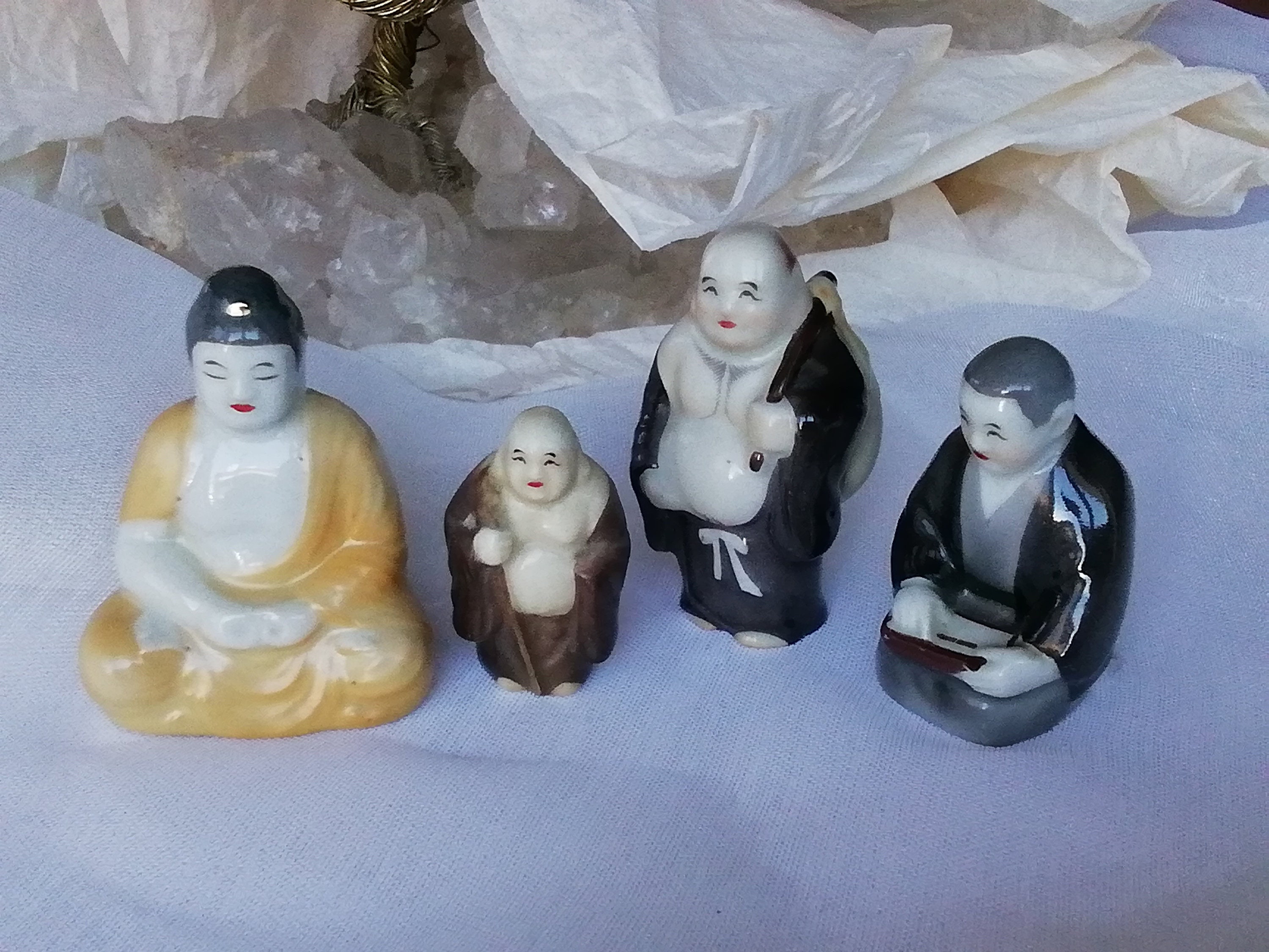 Vintage Porcelain Miniature Buddha Collection Exquisite Set - Etsy
