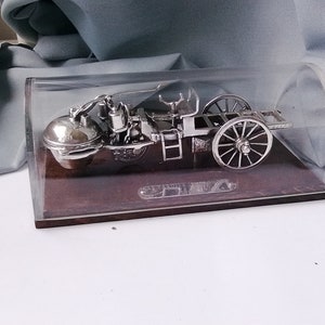 Antique Sterling Silver Steam Engine Model fardier à Vapeur Hand-carved ...
