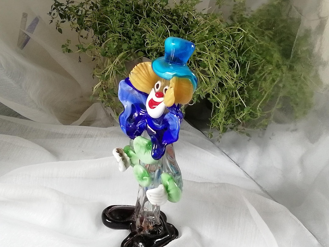 Vintage 1950s Murano Glass Clown Figurine - Handblown Unique Art Glass ...