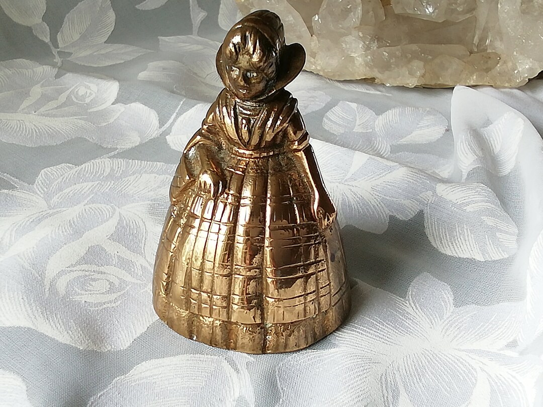 Vintage Table Bell. Lady-shape, Bronze From 19th Century 1850-1900 - Etsy