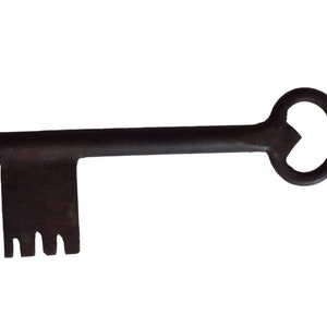 19th Century Antique Forged Iron Key: Chapel, Cellar, or Gate Key for ...