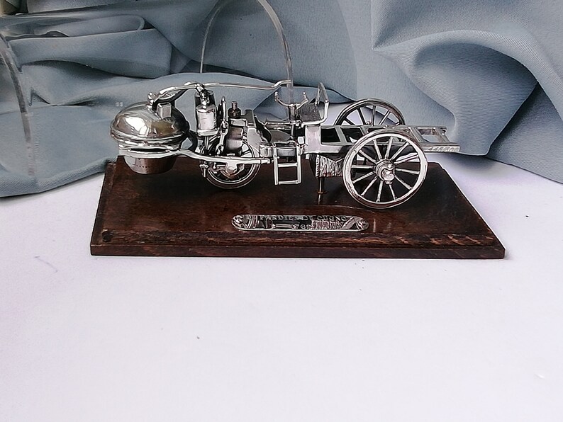 Antique Sterling Silver Steam Engine Model fardier à Vapeur Hand-carved ...