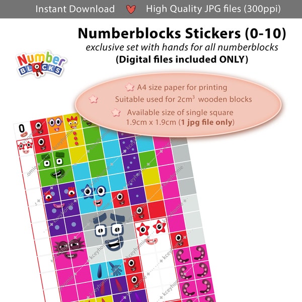 Numberblocks Stickers - Etsy