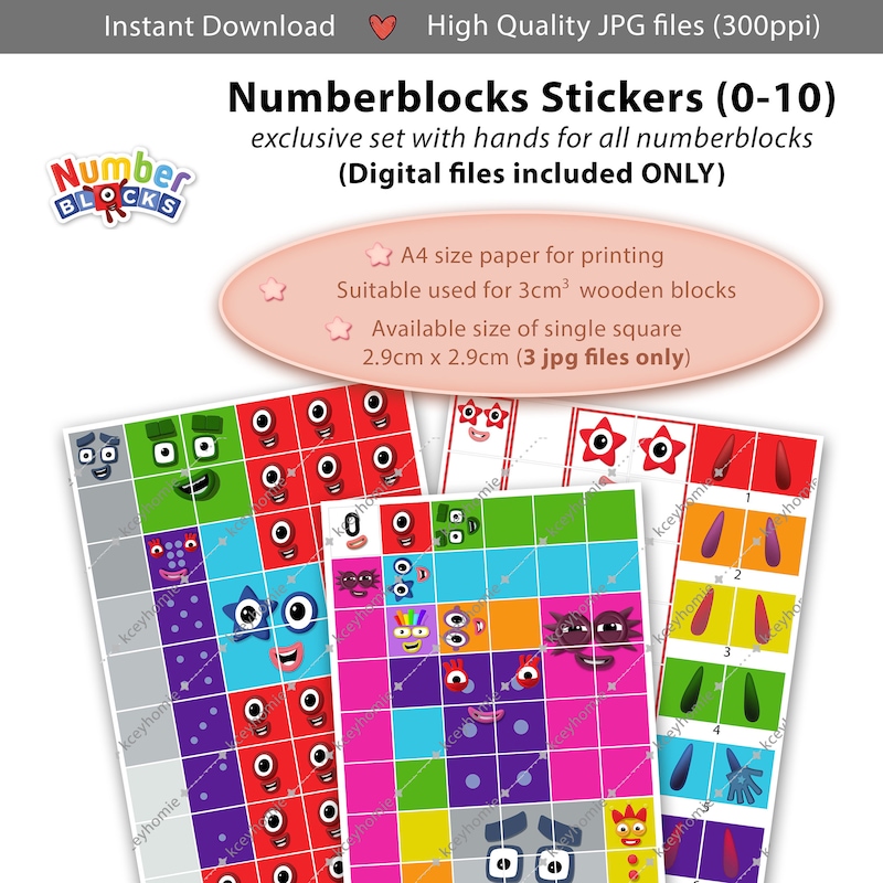 Numberblocks Stickers - Etsy