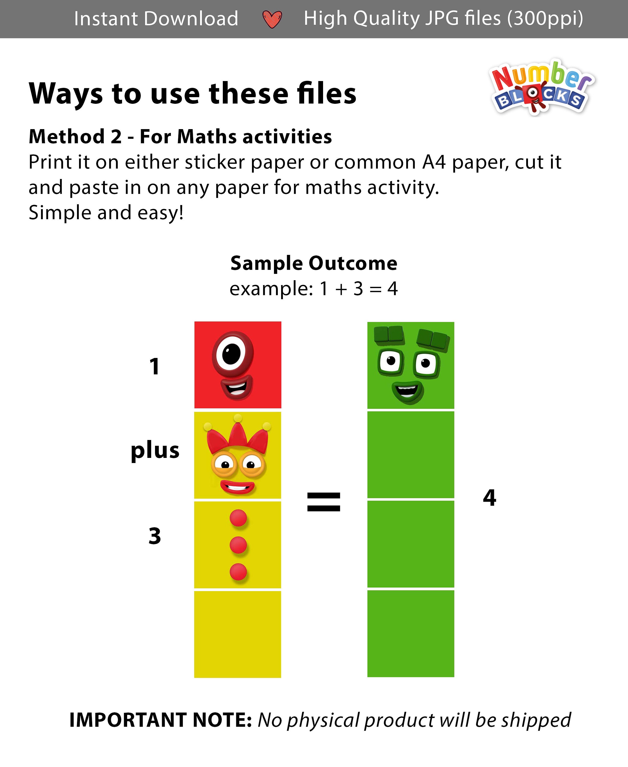 Numberblocks Faces 11-20 and Hands 1.9cm, A4 Stickers Printing, Instant ...
