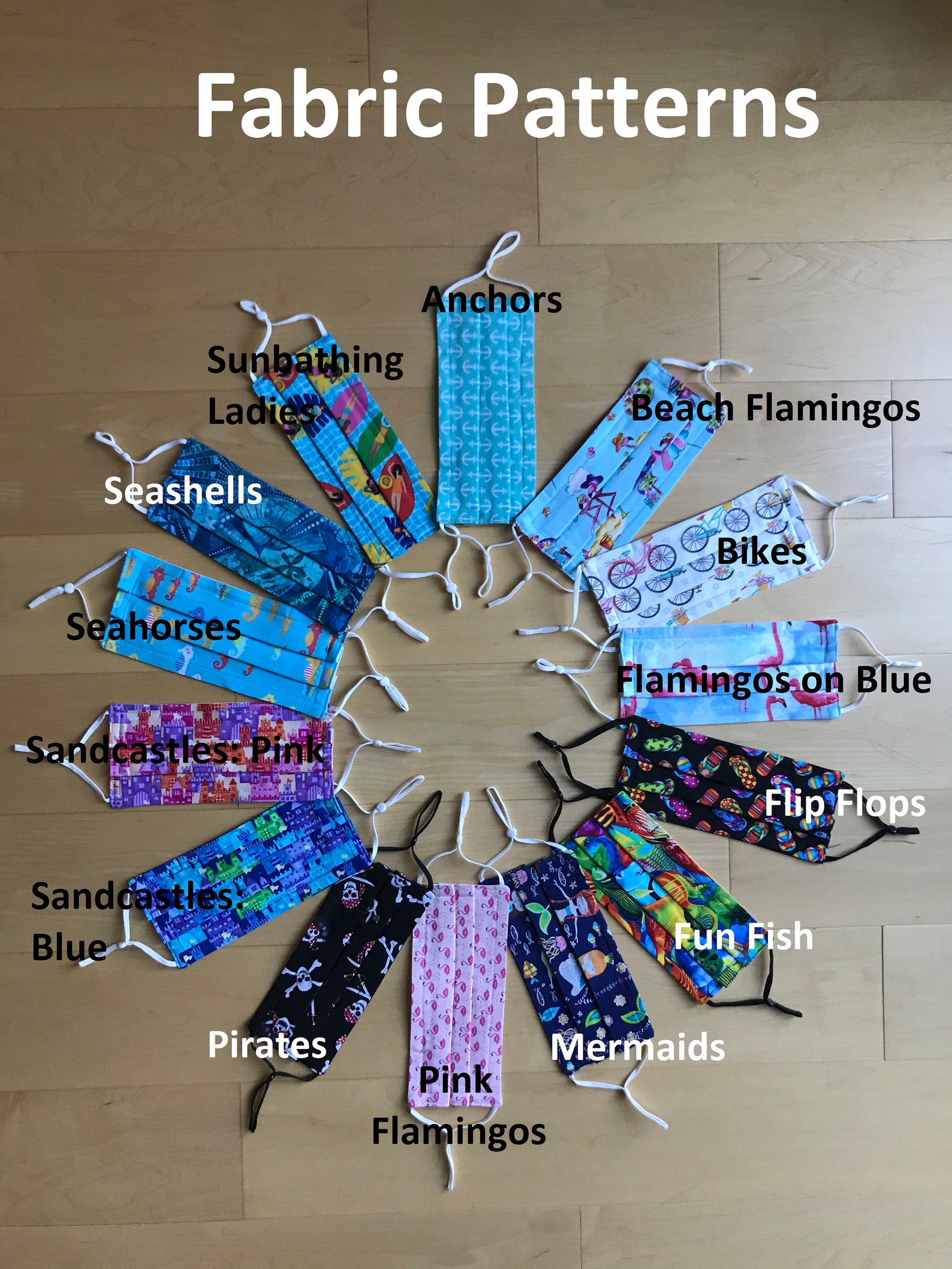 4 Layer Face Mask, Cotton, Pleated Style With Adjustable Ear Loops ...