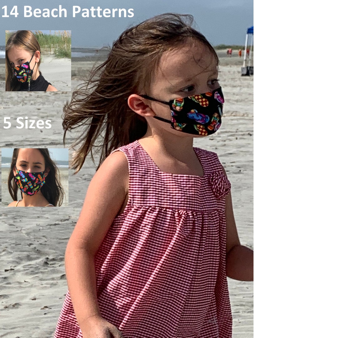 4 Layer Face Mask, Cotton, Pleated Style With Adjustable Ear Loops ...