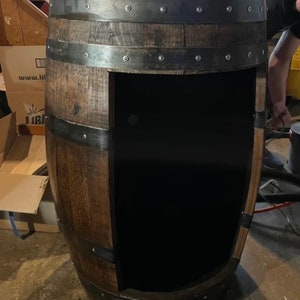 Whiskey Barrel Mini Bar Handcrafted From Authentic Barrel Double Door ...