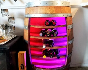 Whiskey Barrel Mini Bar Handcrafted From Authentic Barrel Double Door ...