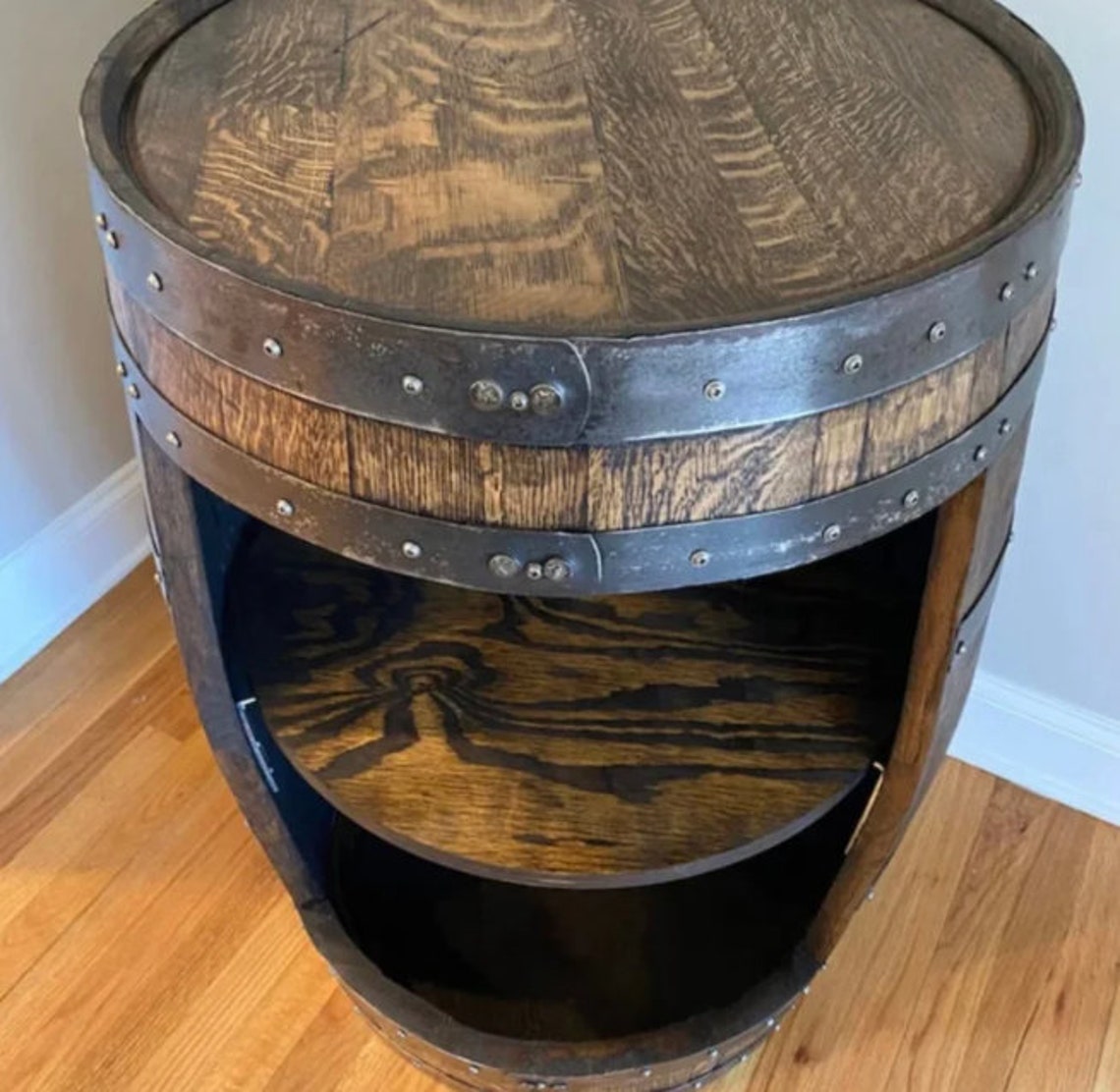 Whiskey Barrel Mini Bar Handcrafted From Authentic Barrel Double Door ...