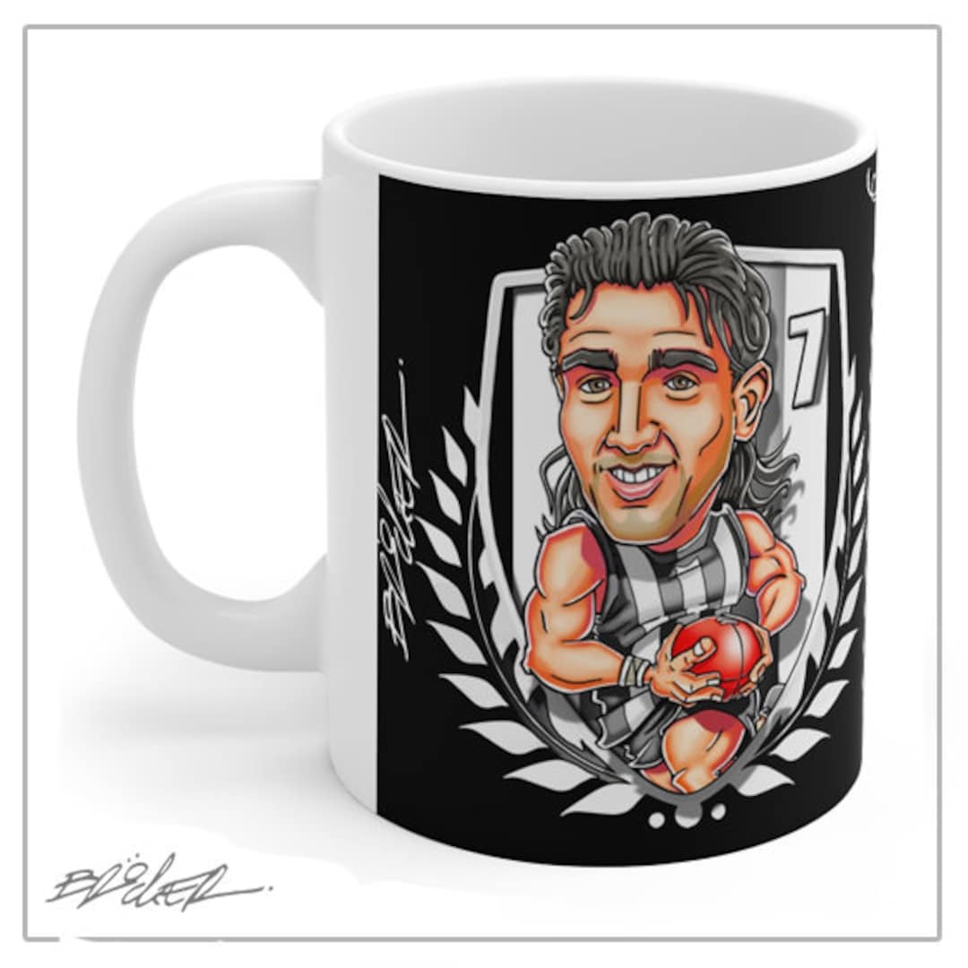 Josh Daicos Mug Collingwood Magpies Art by Brocker - Etsy