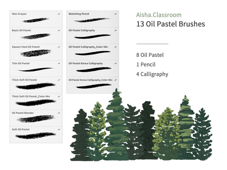 Procreate Oil Pastel Brushes, Digital iPad Brush Bundle - Etsy