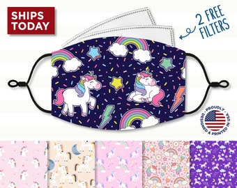 Unicorn Face Mask Adult | Etsy