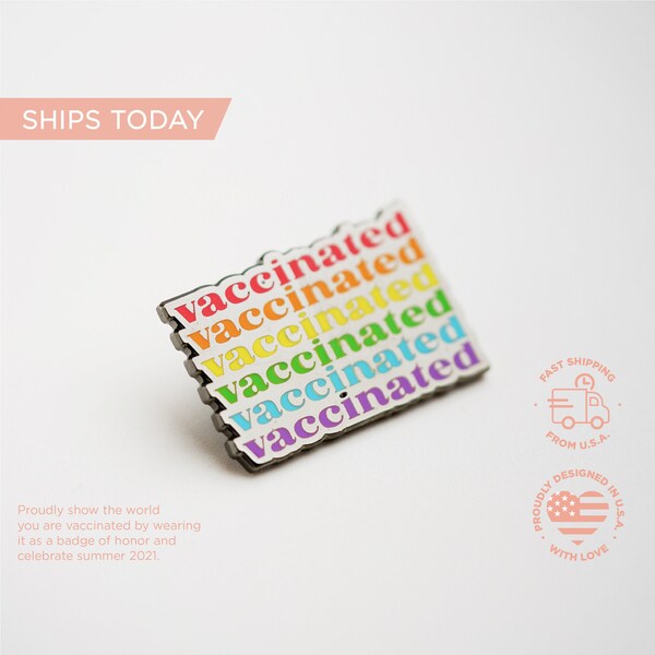 Covid Vaccine Pin - Etsy