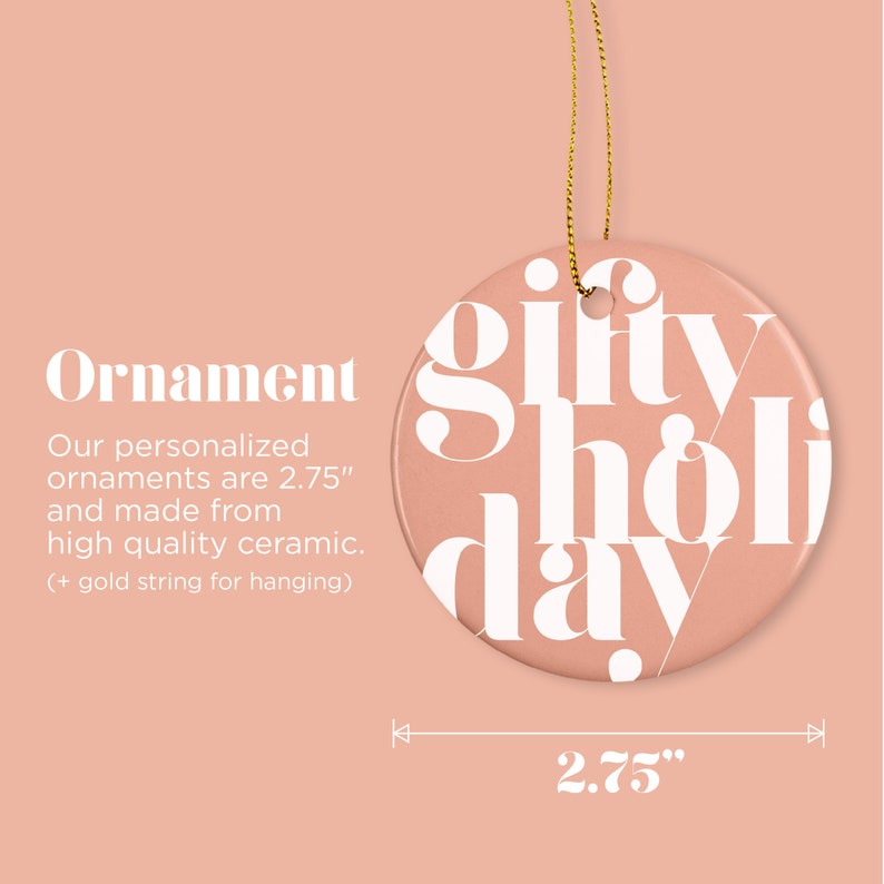 Custom Text Ornament / Personalized Ornaments / Holiday Gift - Etsy
