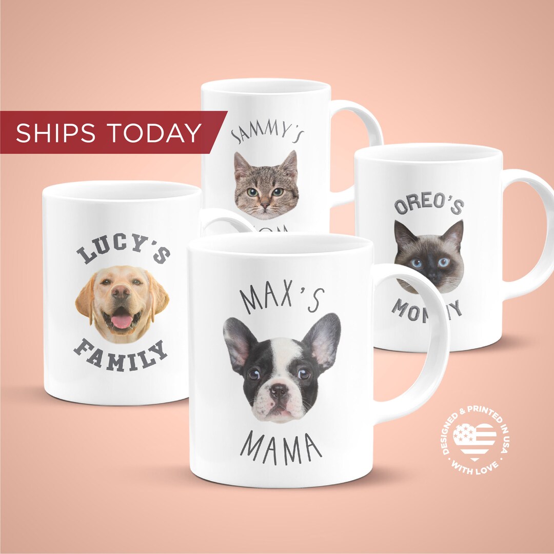 Custom Pet Photo Mug: Personalized Dog & Cat Gift - Etsy