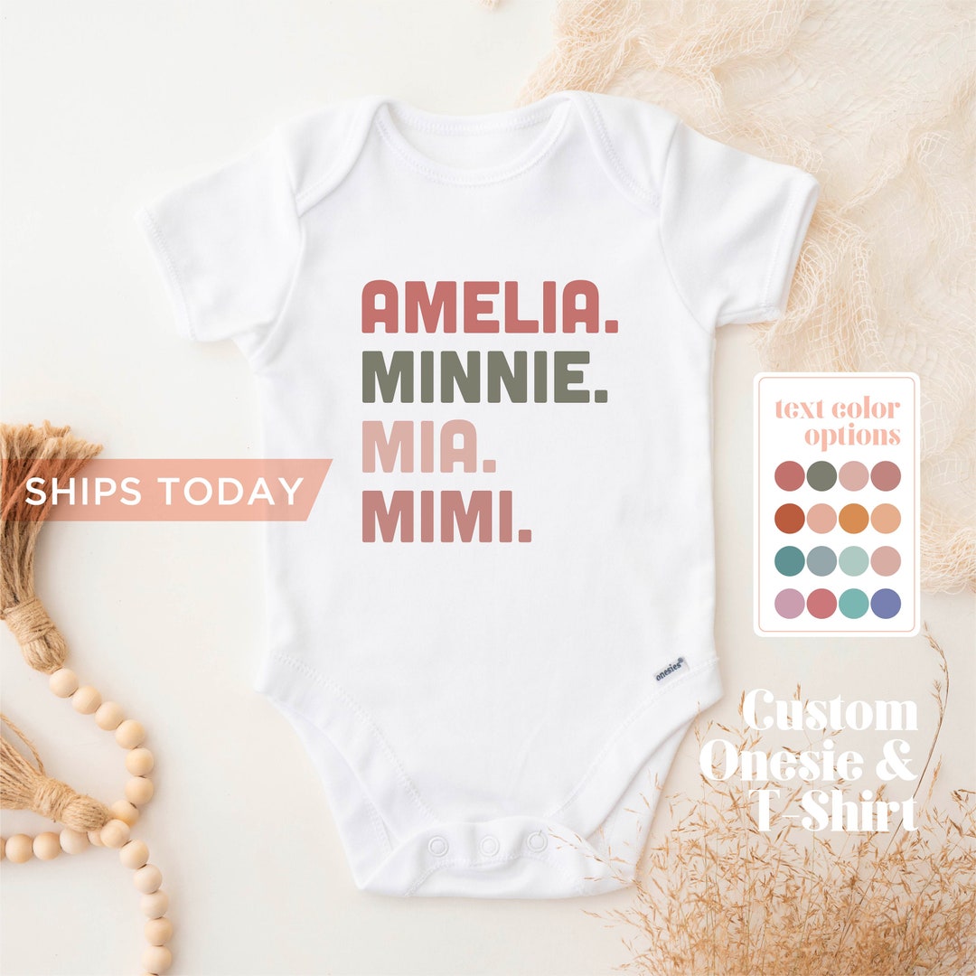 Custom Baby Nickname Clothes - Personalized New Baby Name Onesie ...
